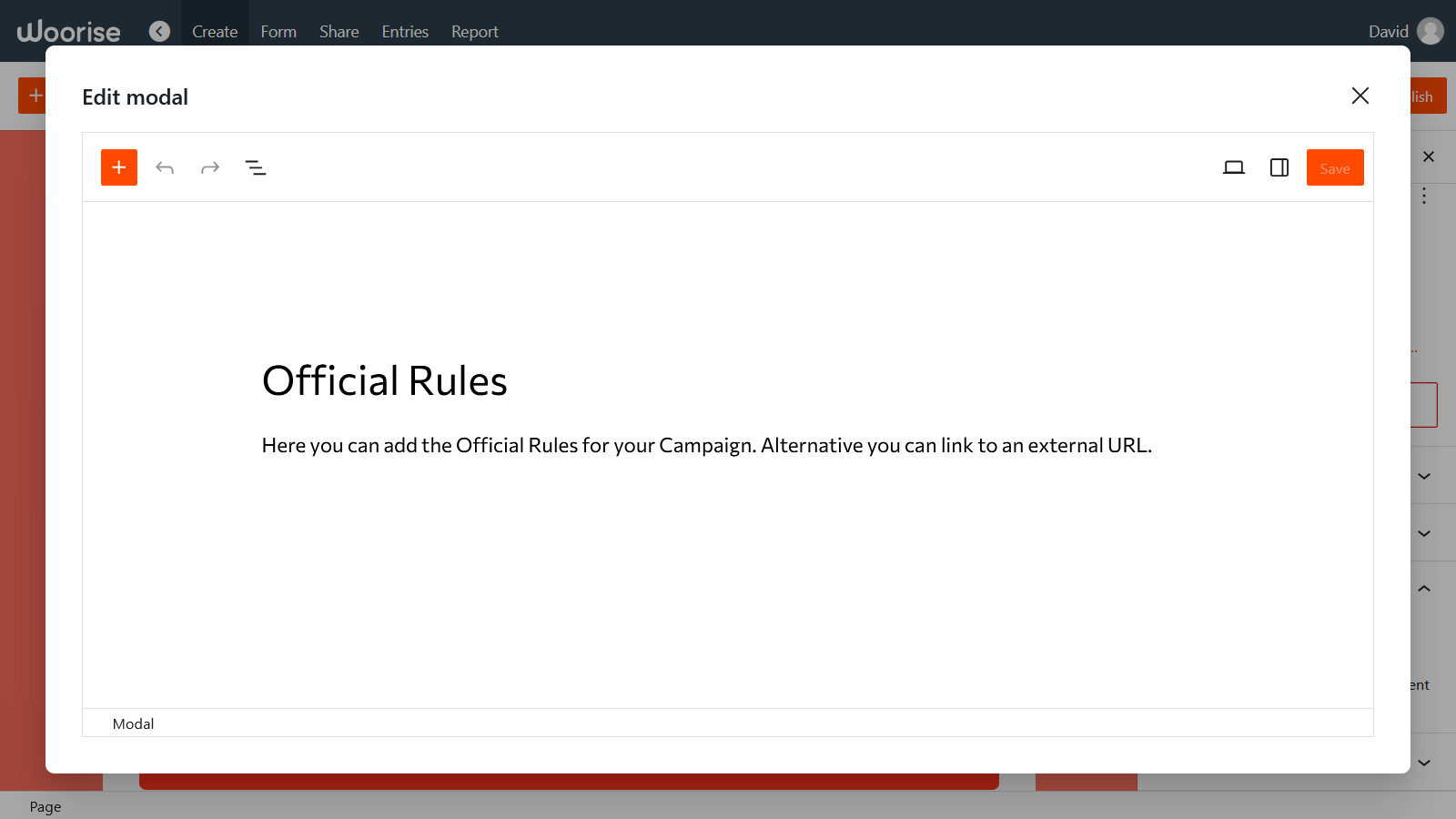 How to Add Official Rules or Terms – Woorise Help