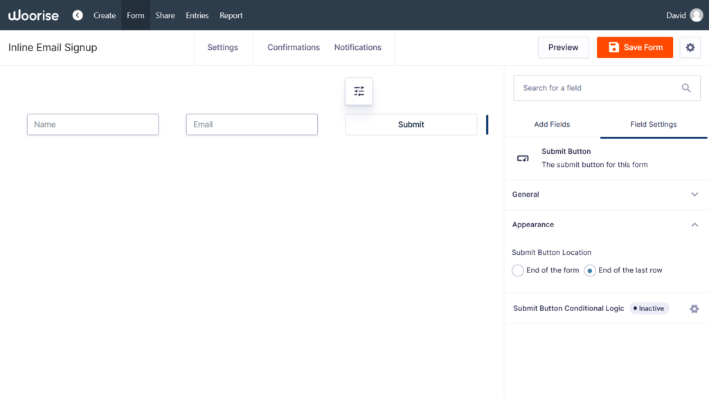 How to Create an Inline Form – Woorise Help