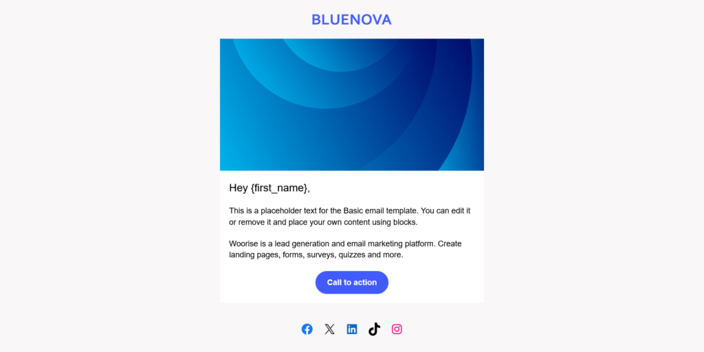 Basic Email Template – Woorise