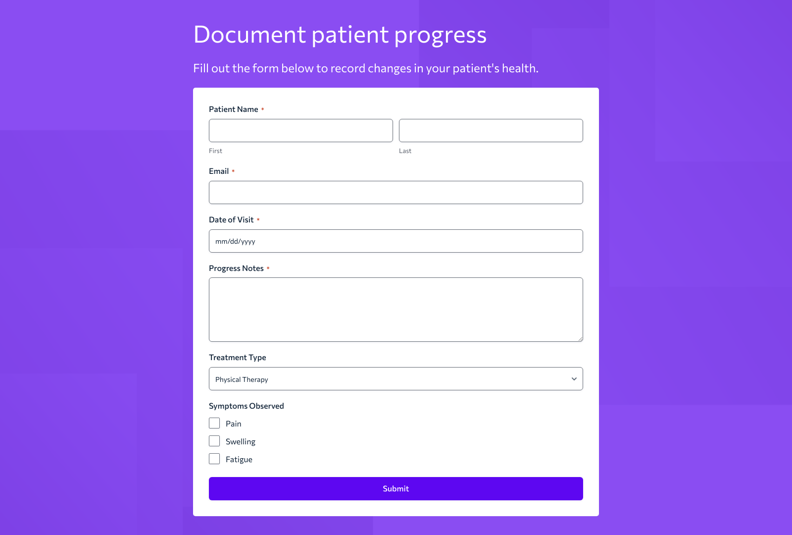 Client Progress Notes Form Template – Woorise