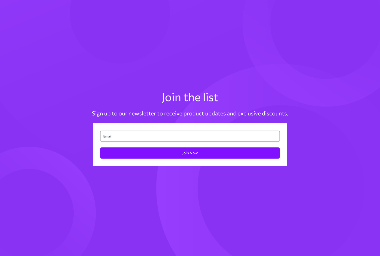 Email Signup Form Template – Woorise
