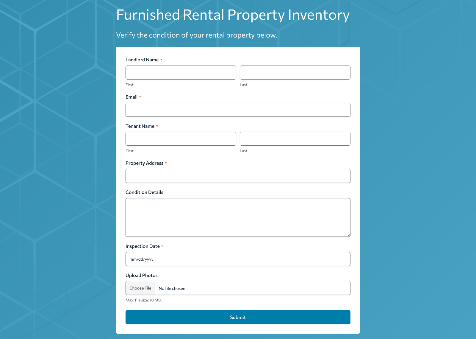 Furnished Rental Property Inventory And Condition Form Template – Woorise