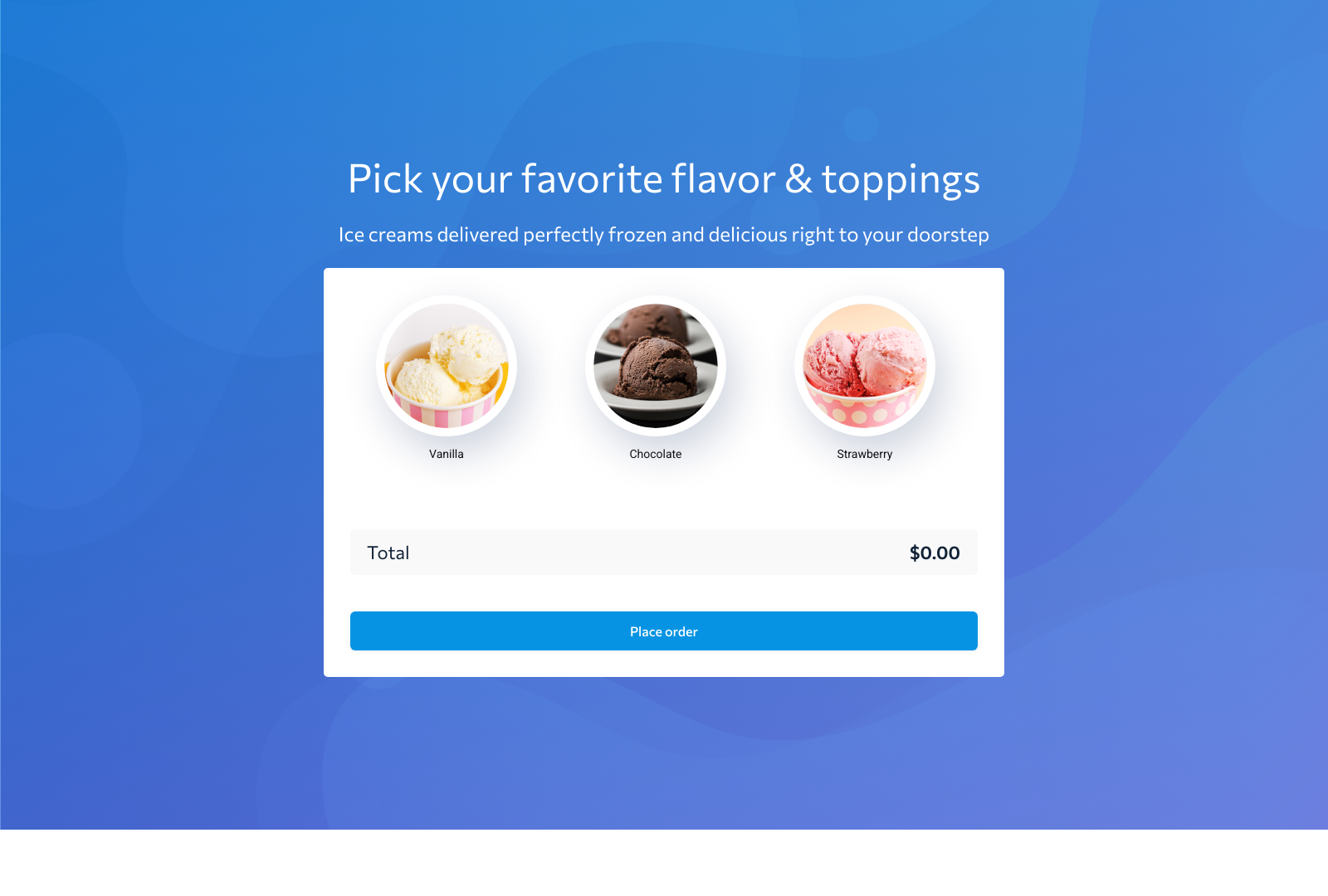 Ice Cream Order Template – Woorise