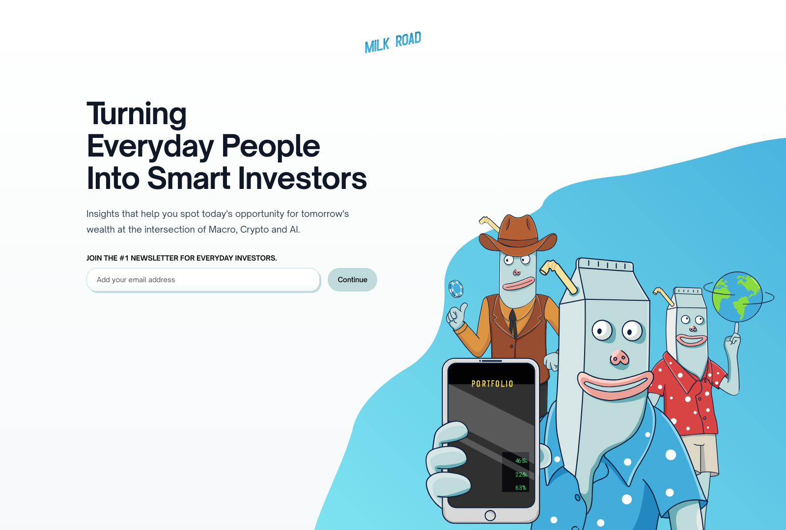 Milk Road Landing Page Example – Woorise