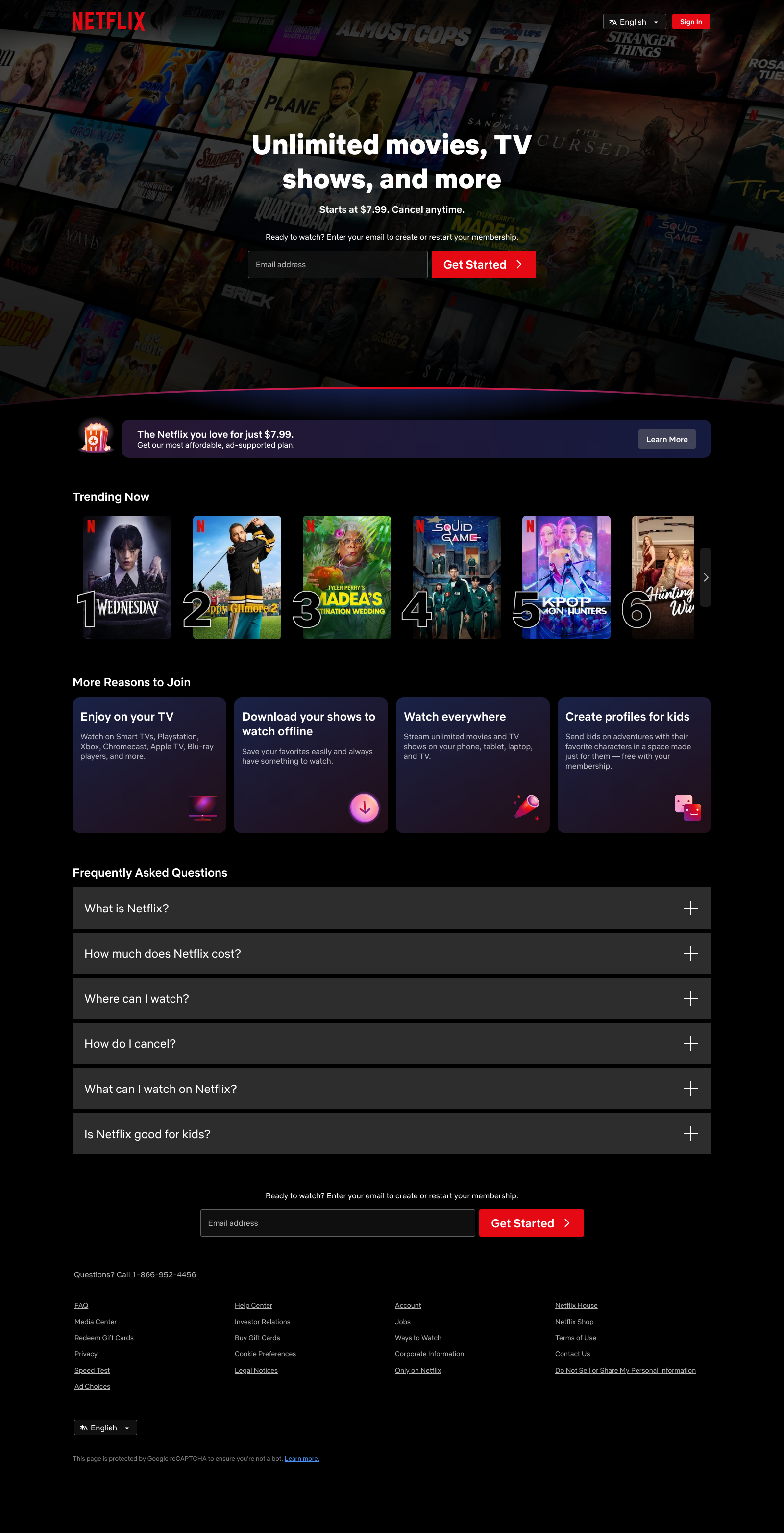 Netflix Landing Page Example – Woorise