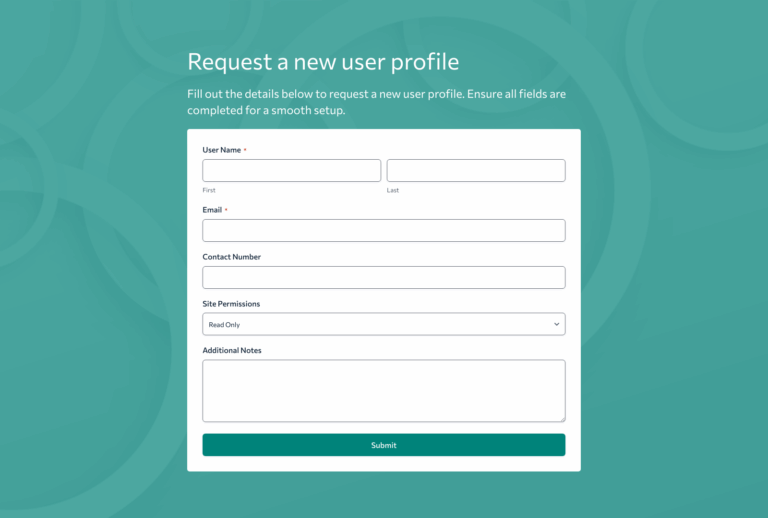New User Request Form Template – Woorise