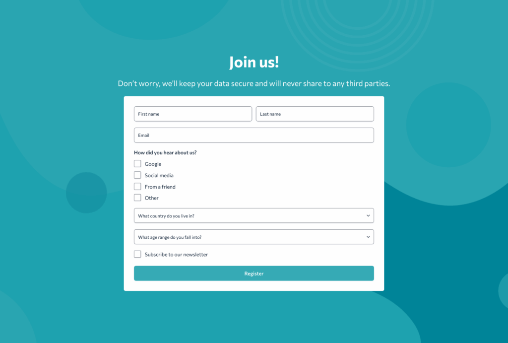 Online Registration Form Template – Woorise