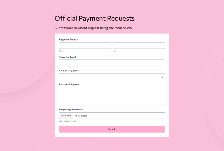 Payment Requisition Form Template – Woorise