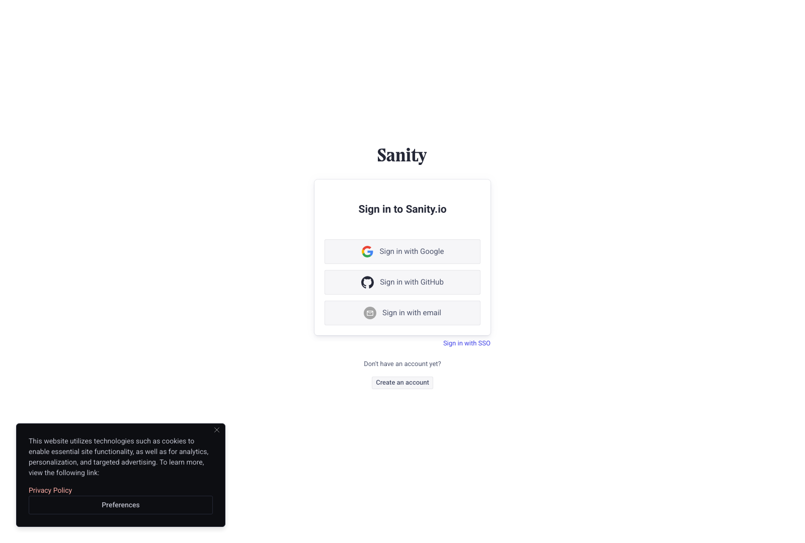 Sanity Login Landing Page Example – Woorise
