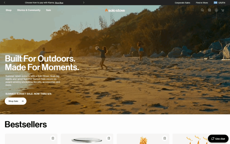 Solo Stove Landing Page Example – Woorise
