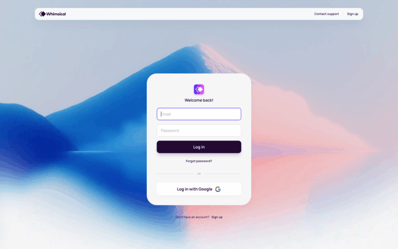 Canva Login Landing Page Example – Woorise
